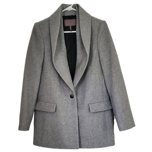 Halston Heritage | Jackets & Coats | Nwot Halston Heritage Gray Wool ...